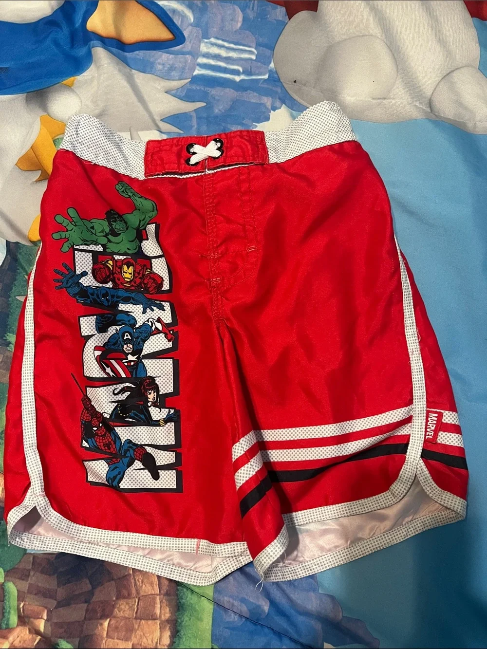 Marvel | Swim | Marvel Red Boys Superhero Athletic Shorts With White ...